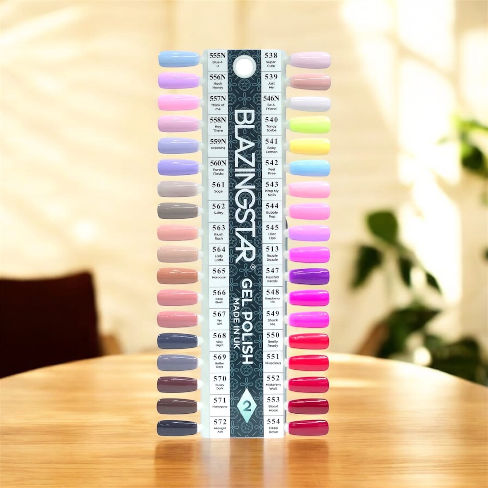 Complete blazing star gel chart 2 of 36 colour 15ml - HCJ Nails Supply